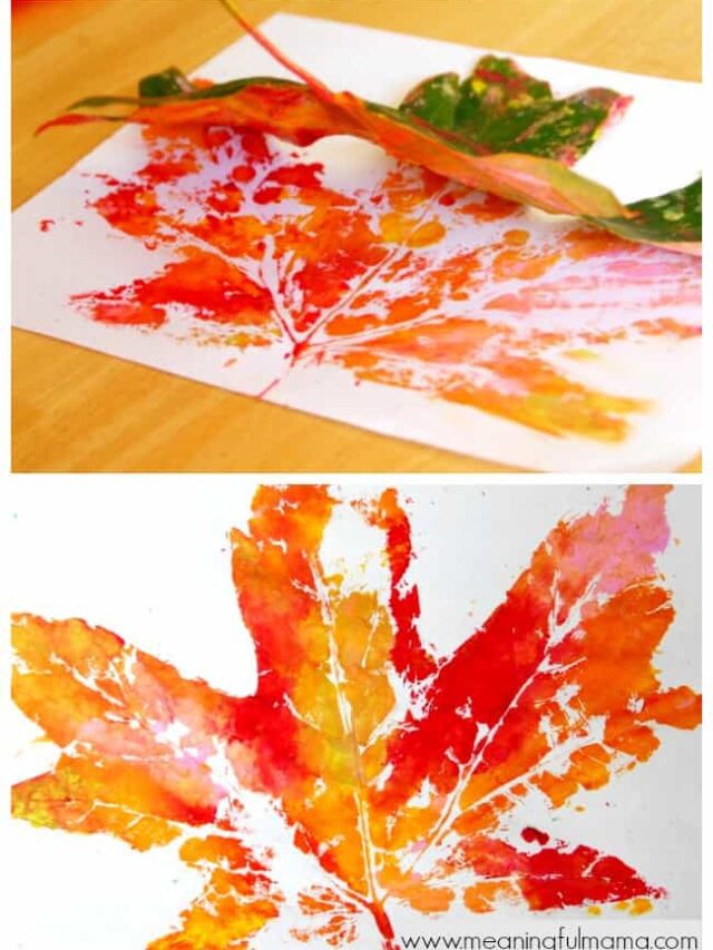 Easy Leaf Craft that Teaches Symmetry