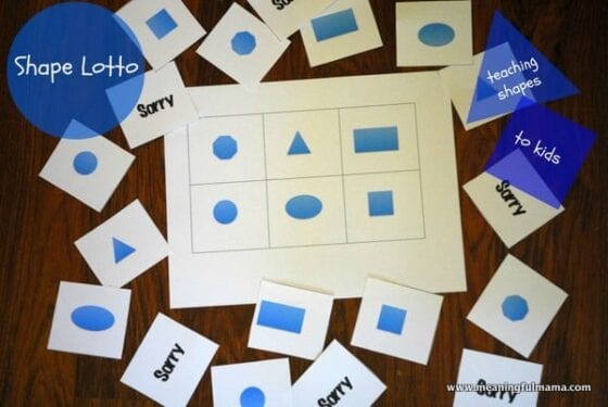 Shape Lotto Teaches Shapes to Kids
