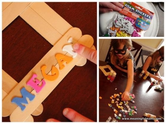 Popsicle Stick Name Frame Craft