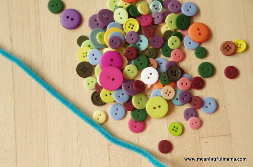 Pipe Cleaner and Button Bracelets