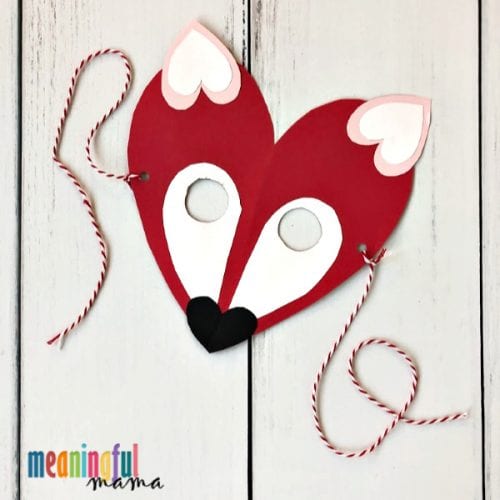 Valentine's Day Fox Craft for Kids with a Free Printable