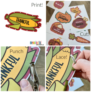 Free Thanksgiving Lacing Cards