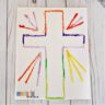 Salt Painting Easter Cross Craft