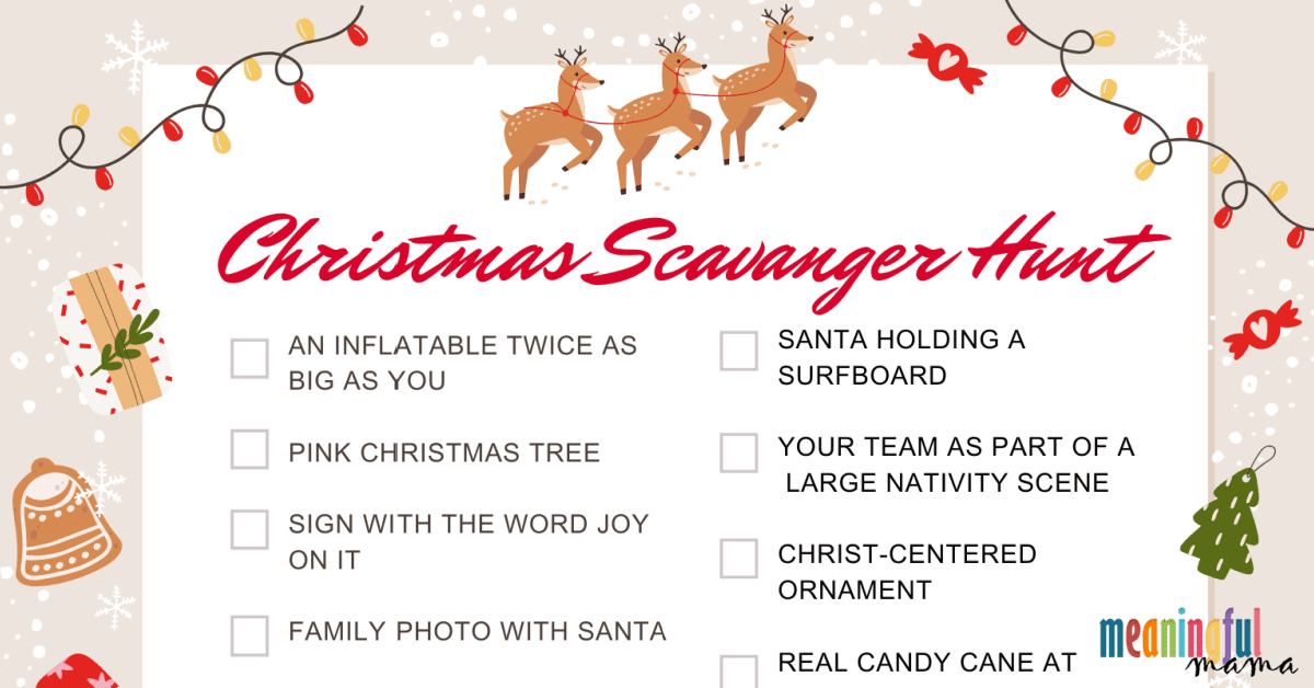 Free Christmas Photo Scavenger Printable